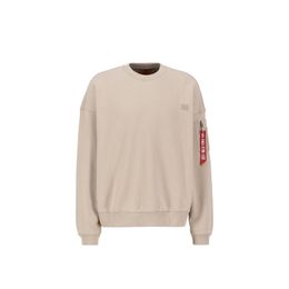 Sweater Alpha Industries "Alpha Essentials RL Sweatshirt", Herren, Gr. XXL, beige (vintage sand), Obermaterial: 70% Baumwolle, 30% Polyester, normal, Sweatshirts Sweater