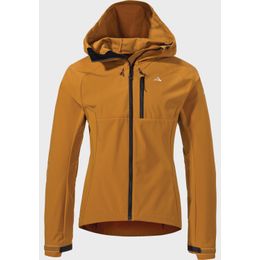 Sch&ouml;ffel Outdoorjacke SCH&Ouml;FFEL "Bike Hybrid Jk Style Salza WMS", Damen, Gr. 40, gelb (5735, gelb), Oberstoff: Aussenseite: 88% Polyester, Aussenseite: 12% Elasthan, Innenseite: 100% Polyester; (Membran: Polyurethan); Oberstoff R&uuml;ckteil: 89% Nylon, 11% Elasthan, regular fit, hoch geschlossener Ausschnitt, Jacken Outdoorjacke