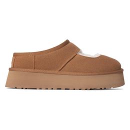 UGG Australia Clog UGG "BEA MARY JANE", Damen, Gr. 10 (41), braun (chestnut), Veloursleder, unifarben, Schuhe Clog, Plateauschuh, Loafer, Sandale zum Schlupfen
