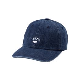 Levi's Baseball Cap LEVI'S "LAZY GIRL LOGO CAP", Damen, blau (dunkelblau), Baumwolle, unifarben, Caps Baseball Cap, mit Markenlogo Stickerei