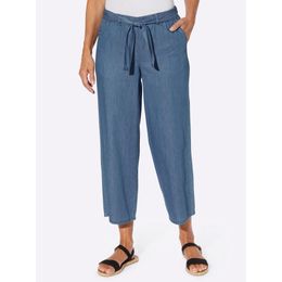 Schlupfjeans Classic Basics, Damen, Gr. 54, Normalgr&ouml;&szlig;en, blau (blau, bleached), 100% Baumwolle, unifarben, 7/8-L&auml;nge, Jeans Schlupfjeans