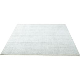 Teppich Theko "Boston UNI", silber (silberfarben), B:170cm H:13mm L:240cm, Viskose, Teppiche, Teppich, Handwebteppich, meliert, weiche Qualit&auml;t, 60% Viskose, handgewebt