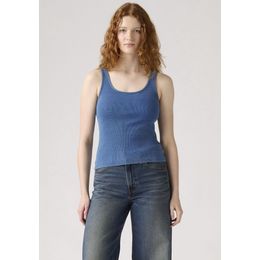 Levi's Tanktop LEVI'S "CLASSIC FIT TANK", Damen, Gr. XS (34), indigo rib light ind, Rippware, Obermaterial: 100% Baumwolle, unifarben, regular fit normal, Rundhals, Tops Tanktop