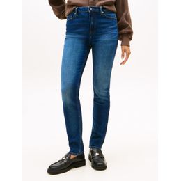 Slim-fit-Jeans Tommy Hilfiger "DNM NEW DOREEN SLIM RW", Damen, Gr. 29, L&auml;nge 28, blau (new doreen), Denim/Jeans, Obermaterial: 98% Baumwolle, 2% Elasthan, unifarben, slim fit, Jeans Slim-fit-Jeans