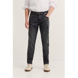 5-Pocket-Jeans Bugatti "Tapered Fit", Herren, Gr. 38, L&auml;nge 32, 273, dunkelgrau, 91% Baumwolle, 7% Polyester, 2% Elasthan, Jeans 5-Pocket-Jeans, aus Stretch Handcrafted Denim