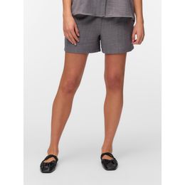 V&eacute;ro Moda Shorts VERO MODA "VMMELANEY SHORTS WVN GA NOOS", Damen, Gr. S (36), N-Gr, excalibur detail:melange, Web, Obermaterial: 100% Polyester, meliert, relaxed fit knielang, Hosen Shorts