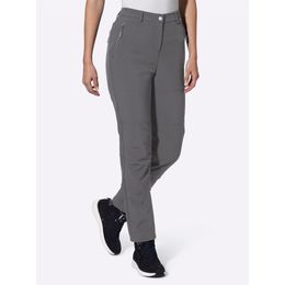 Softshellhose Casual Looks, Damen, Gr. 24, Kurzgr&ouml;&szlig;en, grau (anthrazit), 94% Polyester, 6% Elasthan, unifarben, Hosen Softshellhose