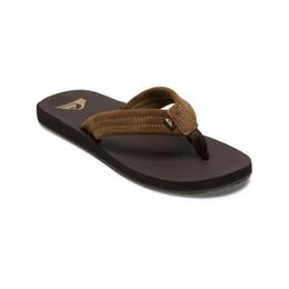 Sandale Quiksilver "Carver Suede Core", Herren, Gr. 14(47), braun (braun 1), Obermaterial:Obermaterial: Leder / Au&szlig;ensohle: Synthetischer Gummi;, Schuhe Sandale