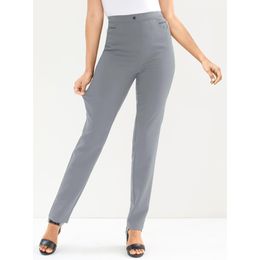 Webhose Classic Basics, Damen, Gr. 52, Normalgr&ouml;&szlig;en, grau, 72% Viskose, 25% Polyamid, 3% Elasthan, unifarben, lang, Hosen Webhose