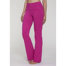 active by Lascana Jazzpants LASCANA ACTIVE, Damen, Gr. 48/50, N-Gr, pink, Single Jersey, Obermaterial: 95% Baumwolle, 5% Elasthan, unifarben, Basic, lang, Hosen Jazzpants, mit breitem B&uuml;ndchen, Topseller