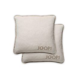 JOOP! Dekokissen JOOP "Kissenh&uuml;lle MDF Doubleface 2er Pack" Gr. S, beige (natur), B:50cm, Obermaterial: 58% Baumwolle CO. 35% Polyacryl PAN. 7% Polyester PES., Dekokissen_Sitzkissen_Kissenh&uuml;llen, Dekokissen