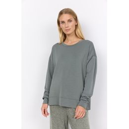 Sweatshirt soyaconcept "SC-BANU 164", Damen, Gr. S, misty, Sweatware, Obermaterial: 48% Modal, 48% Polyester, 4% Elasthan, unifarben, regular fit normal, Rundhals, Rippb&uuml;ndchen, Sweatshirts Sweatshirt, aus glatter Modal Qualit&auml;t f&uuml;r ein angenehmes Tragegef&uuml;hl