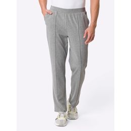 Schlupfhose CLASSIC, Herren, Gr. 44/46, Normalgr&ouml;&szlig;en, grau (grau, meliert), 50% Baumwolle, 50% Polyester, 12% Polyester, 88% Baumwolle, meliert, Hosen Schlupfhose