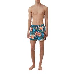 Strandshorts s.Oliver, Herren, Gr. XL, N-Gr, blau, Obermaterial: 100% Polyester, bedruckt, regular fit ca. Mitte Oberschenkel, Hosen Strandshorts, Sommerhose mit All-Over Print