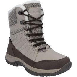 Wanderschuh Hi-Tec "Hi-Tec Stiefel Riva Mid Wp Frauen", Damen, Gr. 36, Normalschaft, insel, fossil, schwarz, tinte, PU, Kunstfell, EVA, Gummi, Schuhe Wanderschuh