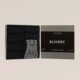 Socken Kunert "Socke Black box", Damen, Gr. 35-38, schwarz (schwarz 0070), Obermaterial: 78% Baumwolle CO. 20% Polyamid PA. 2% Elasthan EL., Socken Socken