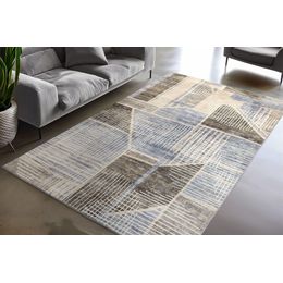 Teppich Obsession "Avantgarde 104", grau (taupe), B:120cm H:8mm L:170cm, Polyester, Teppiche, Teppich, modernes Design, waschbar, In- und Outdoor, Balkon, Terrasse