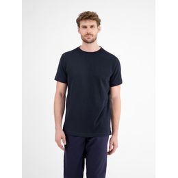 T-Shirt Lerros, Herren, Gr. M, blau (classic navy), Jersey, Obermaterial: 100% Baumwolle, unifarben, regular fit taillenbedeckt, Rundhals, Shirts T-Shirt