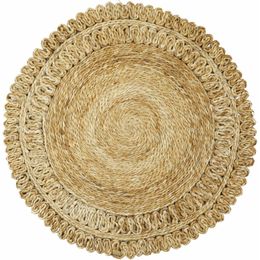 Sisalteppich CarpetFine "Juteteppich Luca", beige (natur), H:13mm &Oslash;:200cm, Jute, Teppiche, Sisalteppich, nat&uuml;rliches Pflanzenmaterial von Hand gewebt, Boho Style