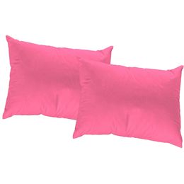 Dekokissen WIRTH "Janine" Gr. 3, pink (pink, gemustert unifarben), B:40cm L:60cm, Polyester, Dekokissen_Sitzkissen_Kissenh&uuml;llen, Dekokissen, Kissenh&uuml;lle ohne F&uuml;llung, 2 St&uuml;ck