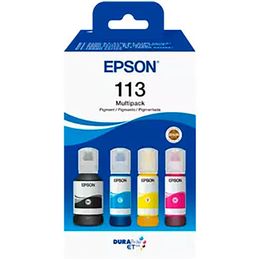Epson Tintenpatrone "113, original Epson ecotank", bunt (schwarz, cyan, magenta, gelb), Tintenpatronen, Multipack, Tintenpatrone