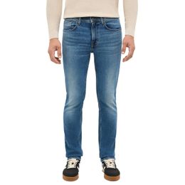 Slim-fit-Jeans Mustang "Herren Style Orlando Slim", Herren, Gr. 38, L&auml;nge 32, 673 mittelblau, Denim/Jeans, 99% Baumwolle, 1% Elasthan, slim fit, Jeans Slim-fit-Jeans
