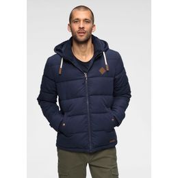 Steppjacke Bruno Banani, Herren, Gr. XL (54), blau (marine), Obermaterial: 100% Polyester. Futter: 100% Polyester. Wattierung: 100% Polyester, normal, B&uuml;ndchen, Jacken Steppjacke, leicht, wasserabweisend, modischer Stil, mit dekorativen Badges