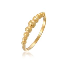 Silberring Elli "Ring Stapelring Kugel Dots Optik 925er Silber" Gr. 54, gold, Fingerringe, Damen, 54, Silber 925 (Sterlingsilber), Silberring