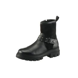 Stiefelette Heine, Damen, Gr. 39, schwarz, Glattleder, Leder, Rindsleder, Textil, Schuhe Stiefelette