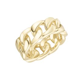 Silberring "Ring Panzerketten-Design, Silber 925" Gr. 54, gold, Giorgio Martello MILANO, Fingerringe, Damen, 54, Silber 925 (Sterlingsilber), Silberring