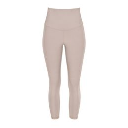 Leggings WINSHAPE "7/8-Tights HWL317C", Damen, Gr. XL, Normalgr&ouml;&szlig;en, cappuccino, 85% Polyester, 15% Elasthan, Hosen Leggings, mit V-Shape Applikation und Core-Bund