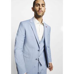 Anzugsakko Cinque "CIMONOPOLI", Herren, Gr. 58, blau (hellblau), Web, Obermaterial: 53% Polyester, 43% Schurwolle, 4% Elasthan, unifarben, slim fit h&uuml;ftbedeckend, mit Kn&ouml;pfen, Sakkos Anzugsakko