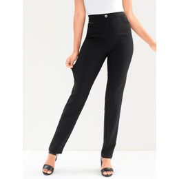 Webhose Classic Basics, Damen, Gr. 46, Normalgr&ouml;&szlig;en, schwarz, 72% Viskose, 25% Polyamid, 3% Elasthan, unifarben, lang, Hosen Webhose