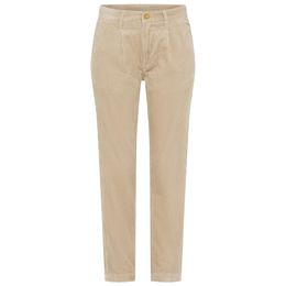Cordhose LINDBERGH, Herren, Gr. L, N-Gr, lt stone, Cord, Obermaterial: 100% Baumwolle, unifarben, lang, Hosen Cordhose, Cord-Chino mit schmalem Bein