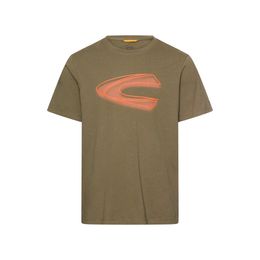 Print-Shirt Camel Active, Herren, Gr. XL, deep olive, Jersey, Obermaterial: 100% Baumwolle, bedruckt, normal h&uuml;ftbedeckend, Rundhals, Shirts Print-Shirt, mit Logo-Print