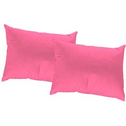 Dekokissen WIRTH "Janine" Gr. 2, pink (pink, gemustert unifarben), B:50cm L:50cm, Polyester, Dekokissen_Sitzkissen_Kissenh&uuml;llen, Dekokissen, Kissenh&uuml;lle ohne F&uuml;llung, 2 St&uuml;ck