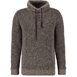 Rollkragenpullover Ragman, Herren, Gr. 56, grau (taupe, grau mouliniert, 187), Strick, 100% Baumwolle, ohne Ausschnitt, Pullover Rollkragenpullover