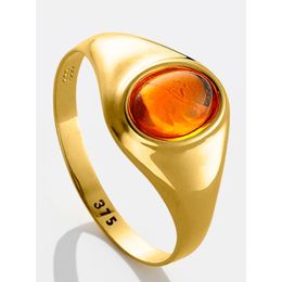 Fingerring Lady Gr. 19, gold (gelbgold 375), Fingerringe, Damen, 19, Gold Metall, Gold, Metall, Fingerring
