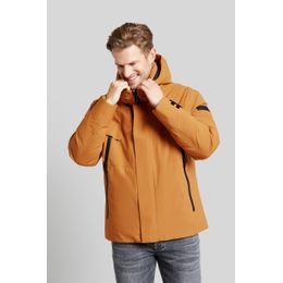 Blouson Bugatti, Herren, Gr. 52, braun (messing), 100% Polyester, unifarben, regular fit, gerader Abschluss, Jacken Blouson, wind- & wasserabweisend