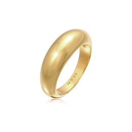 Siegelring Elli Premium "Ring Bandring Stapelring Chunky 925er Silber" Gr. 56, gold, Fingerringe, Damen, 56, ohne Stein, Silber 925 (Sterlingsilber), 7mm, Siegelring