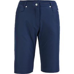 Bermudas DEPROC Active "KENORA URBAN Short & kurze Hose", Damen, Gr. 50 (XL), Normalgr&ouml;&szlig;en, blau (navy), 97% Polyester; 3% Elasthan, Hosen Bermudas, In melierter Optik