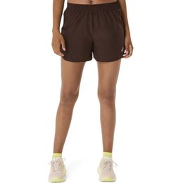 Laufshorts asics "NAGINO RUN ADJUSTABLE 4IN SHORT", Damen, Gr. XL (46/48), N-Gr, braun (coffee), Obermaterial: 100% Polyester, Hosen Laufshorts