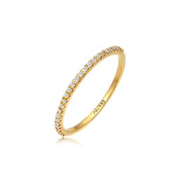 Diamantring Elli DIAMONDS "Ring Memoire Diamanten Brillantschliff (0.125 ct) 585 Gelbgold" Gr. 56, gold, Fingerringe, Damen, 56, Gelbgold 585, Diamantring