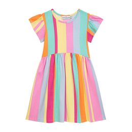 Jerseykleid DANAMADE "DANAMADE Dresses DSELINA", M&auml;dchen, Gr. 116, multicolor, 100% Baumwolle, Kleider Jerseykleid