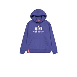 Hoodie Alpha Industries "Basic Hoodie BL", Herren, Gr. M, lila (night lila), Obermaterial: 80% Baumwolle, 20% Polyester, regular fit, Sweatshirts Hoodie