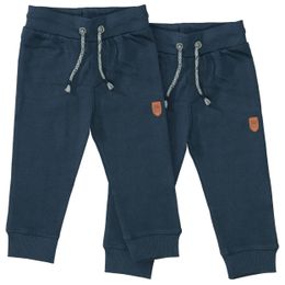 Jogginghose STACCATO, Jungen, Gr. 68, Normalgr&ouml;&szlig;en, blau (dunkelblau), Oberstoff: 100% Baumwolle., unifarben, Basic, l&auml;ssig geschnitten, Hosen Jogginghose, Doppelpack