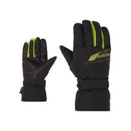 Skihandschuhe Ziener "GORDANUS-Z AS glove man", Herren, Gr. 11, schwarz (schwarz.lime), Obermaterial: 100% Polyester; Innenseite: 100% Polyester; Futter: 100% Polyester; Wattierung: 100% Polyester, Handschuhe Skihandschuhe