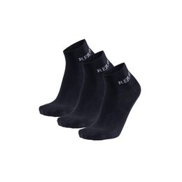 Kurzsocken Replay "Socken 3er Pack", Damen, Gr. 39-42, schwarz, Obermaterial: 76% Baumwolle CO. 16% Polyester PES. 7% Polyamid PA. 1% Elasthan EL., Socken Kurzsocken