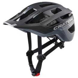 Fahrradhelm Cratoni "AllRace" Gr. 52, schwarz (schwarz, grau matt), Helme, 52/57 Kopfumfang: 52cm - 57cm, matt, Fahrradhelm