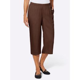 3/4-Hose Classic Basics, Damen, Gr. 42, Normalgr&ouml;&szlig;en, schoko, 100% Viskose, unifarben, Hosen 3/4-Hose